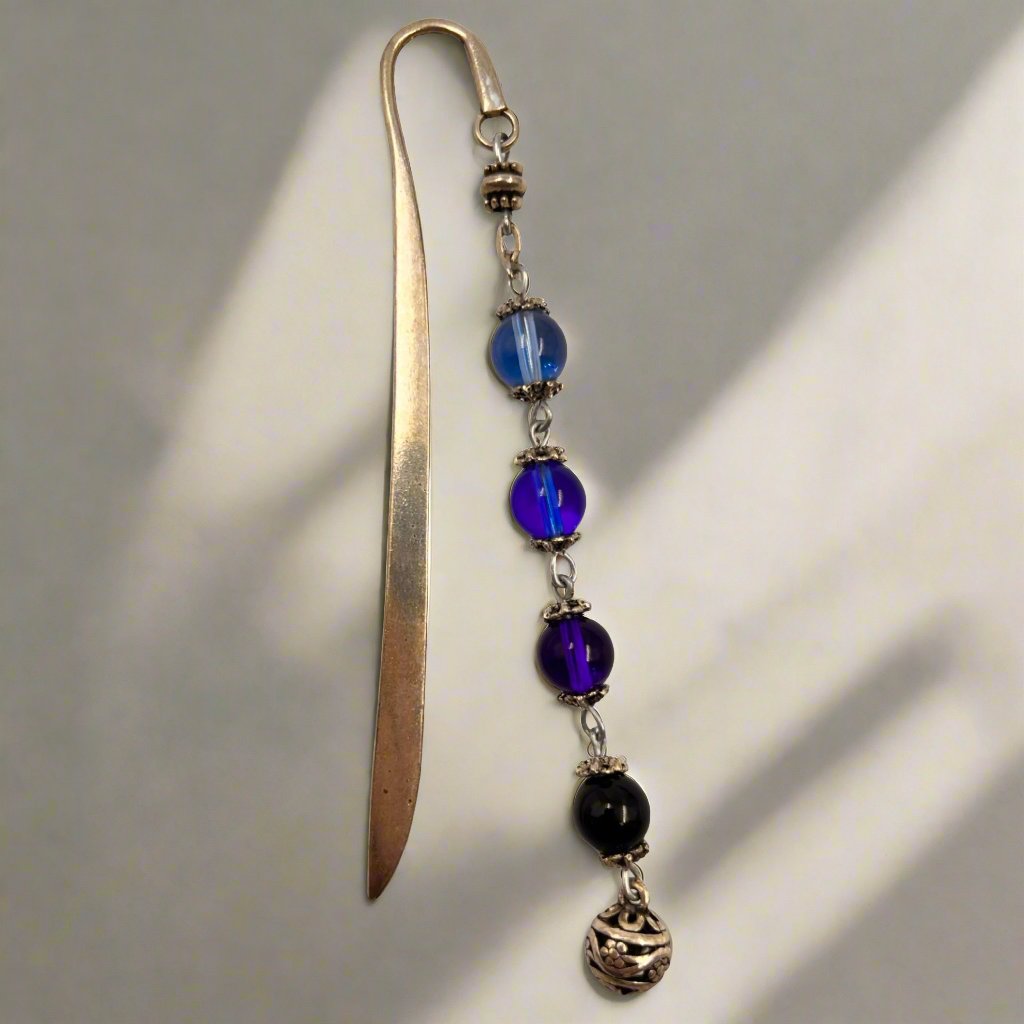 Bookmark Metal and Blue Stones - Rassme
