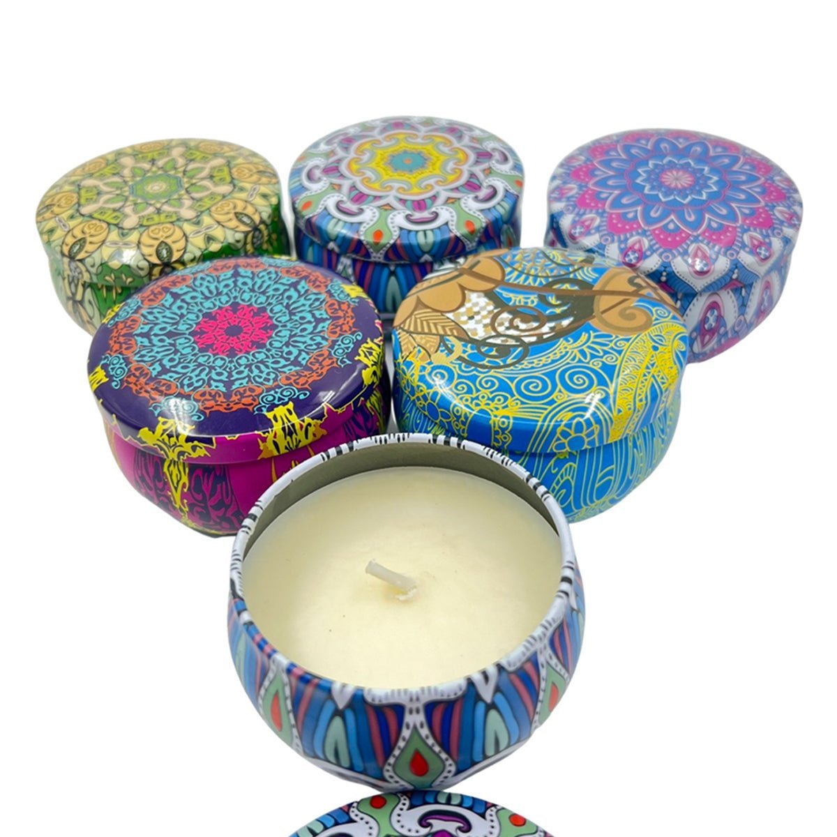 Diwali Matka Shaped Tin Box Tea Light Candles - Rassme