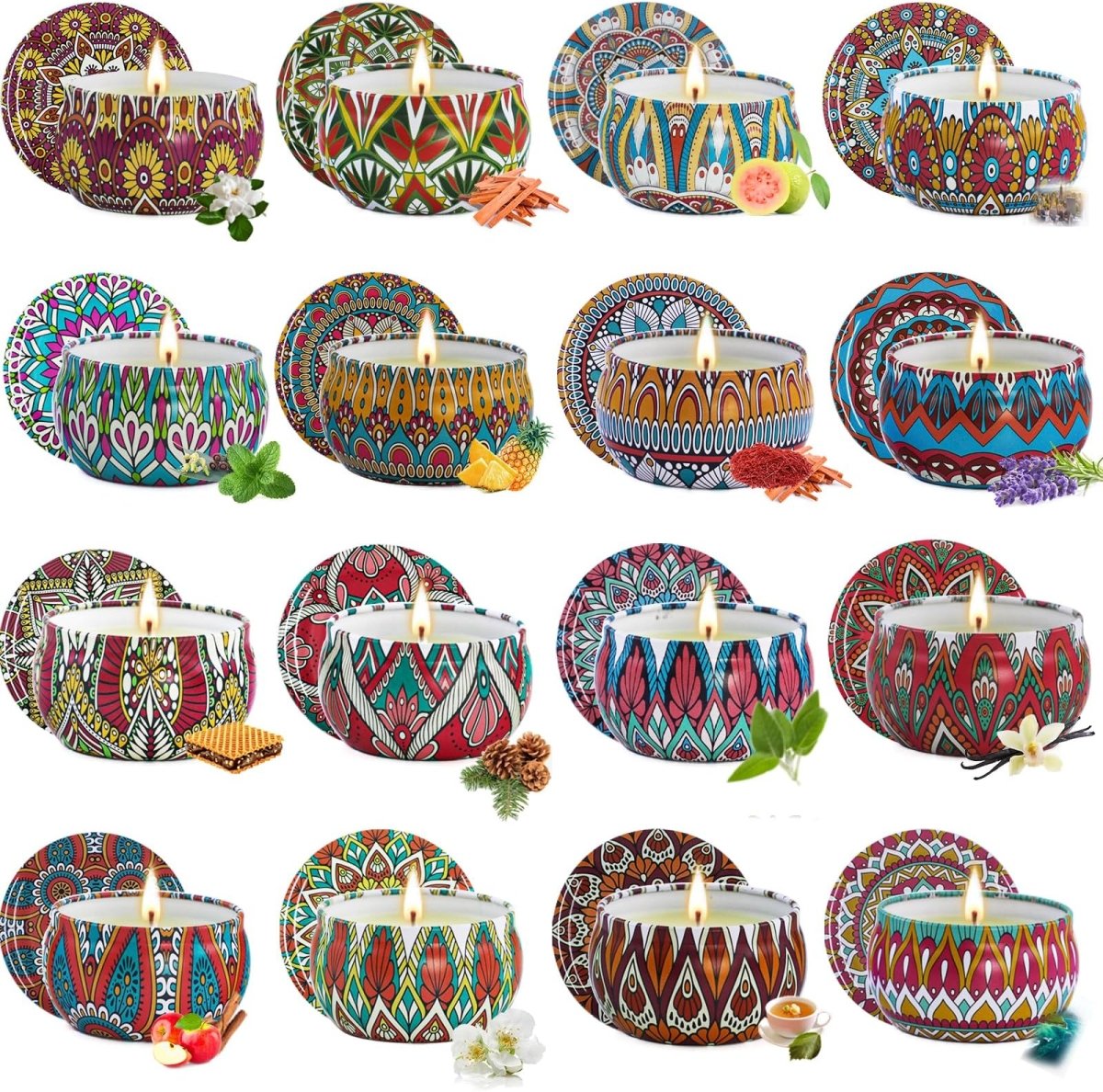 Diwali Matka Shaped Tin Box Tea Light Candles - Rassme