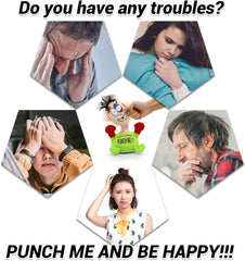 Stress Relief Toys, Electric Anti Stress Punch Me Plush Doll, Desktop ...