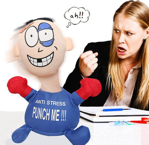 Stress Relief Toys, Electric Anti Stress Punch Me Plush Doll, Desktop ...