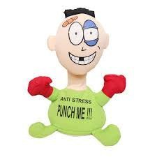 Stress Relief Toys, Electric Anti Stress Punch Me Plush Doll, Desktop ...