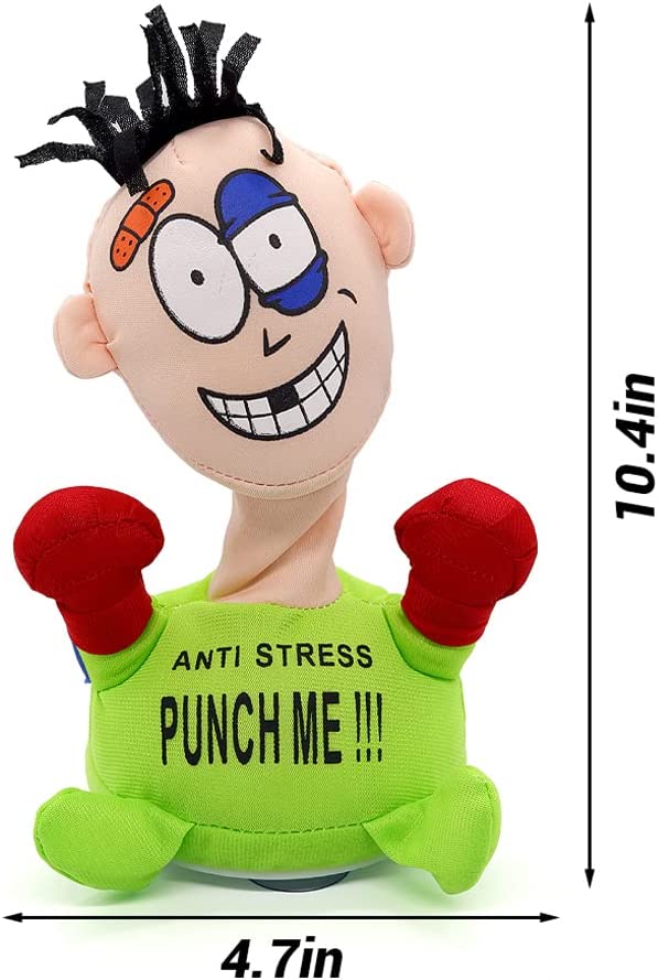 Stress Relief Toys, Electric Anti Stress Punch Me Plush Doll, Desktop ...