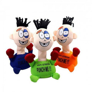 Stress Relief Toys, Electric Anti Stress Punch Me Plush Doll, Desktop ...