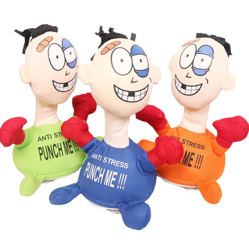 Stress Relief Toys, Electric Anti Stress Punch Me Plush Doll, Desktop ...
