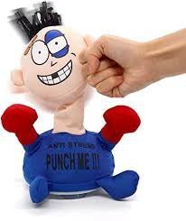 Stress Relief Toys, Electric Anti Stress Punch Me Plush Doll, Desktop ...