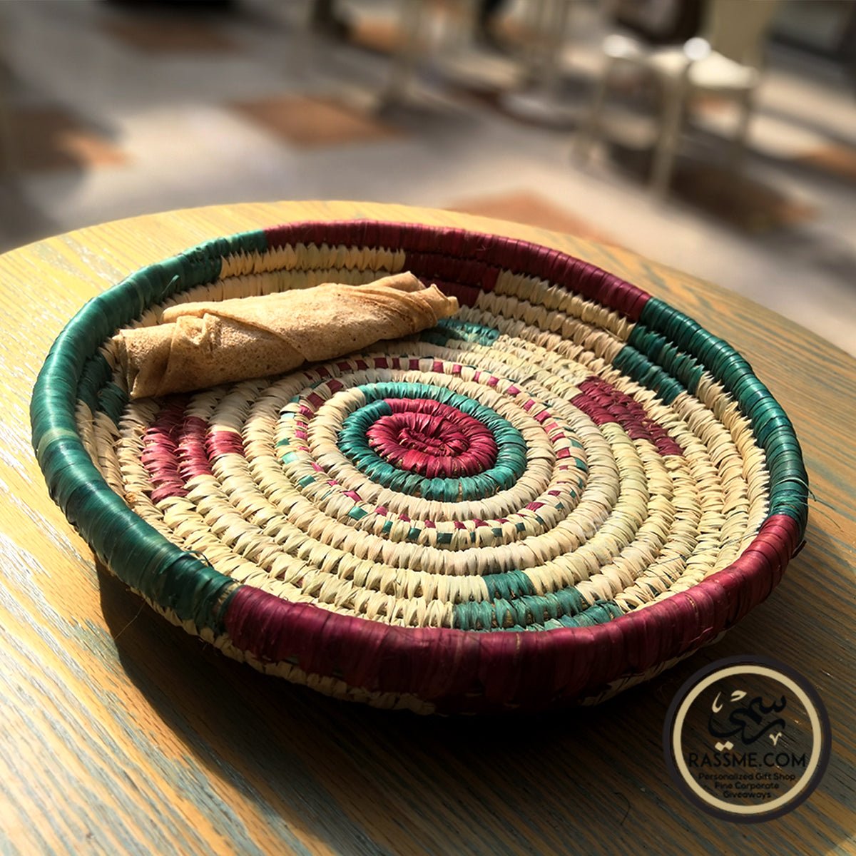 Handmade Woven Straw Tray - Rassme