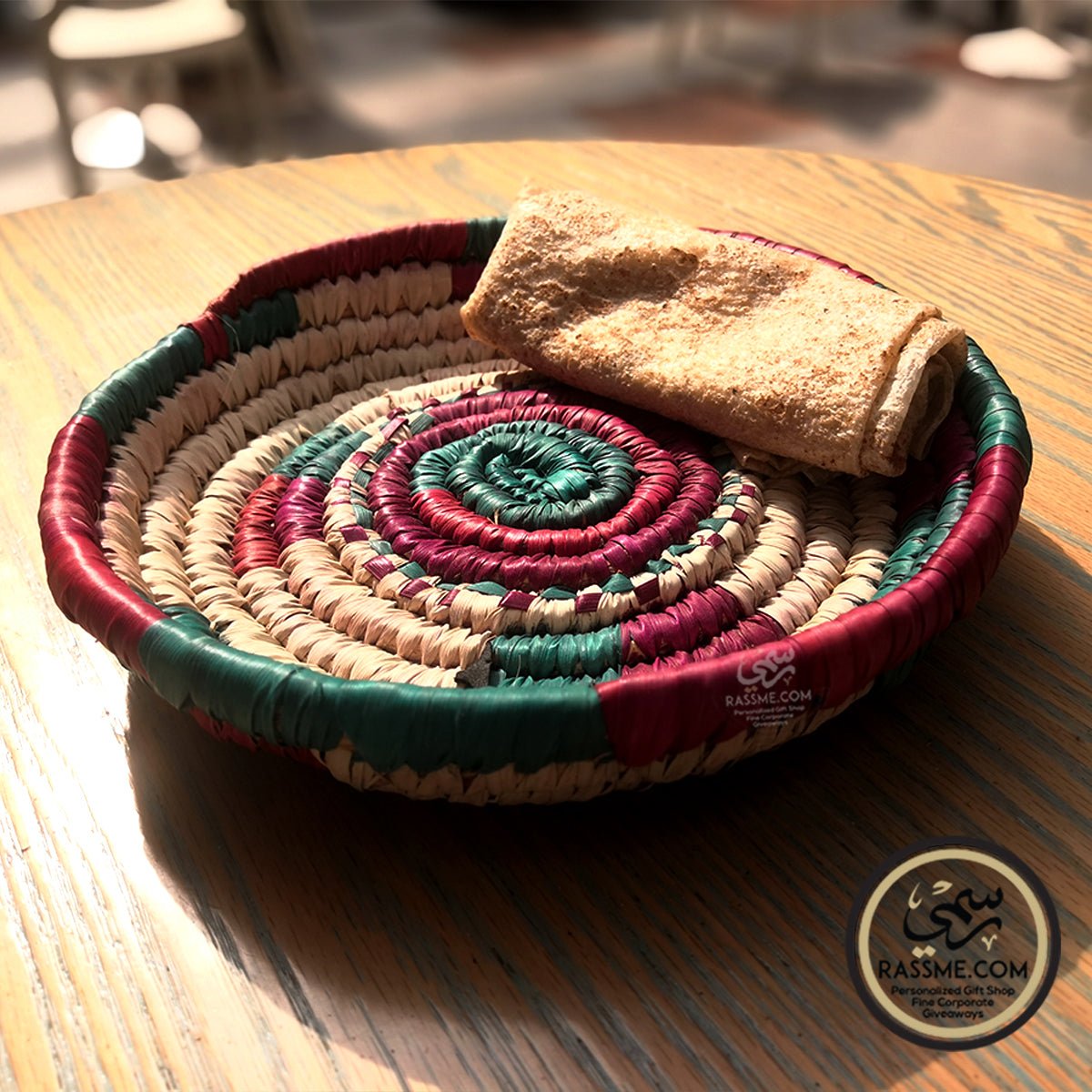 Handmade Woven Straw Tray - Rassme