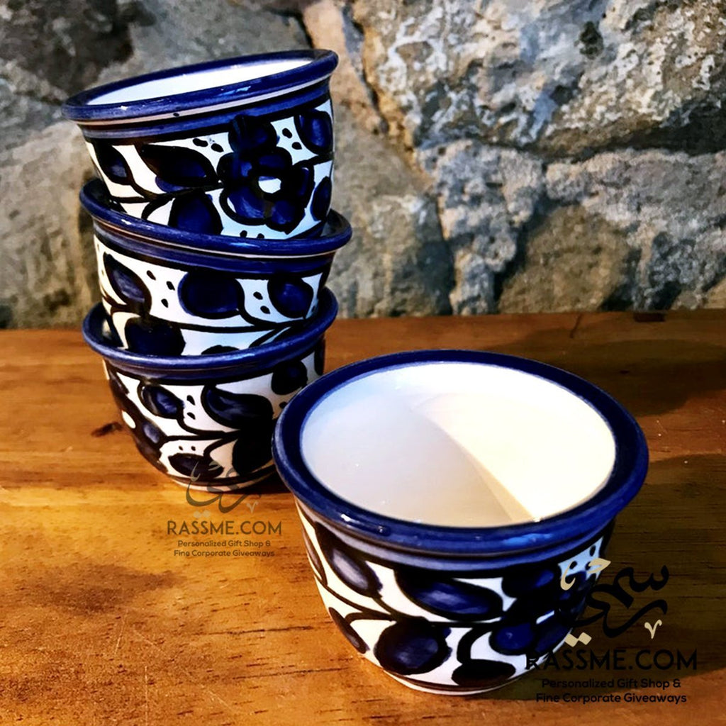Arabian Coffee Cups Made in Palestine Hand Painted Palestinian Ceramic ...