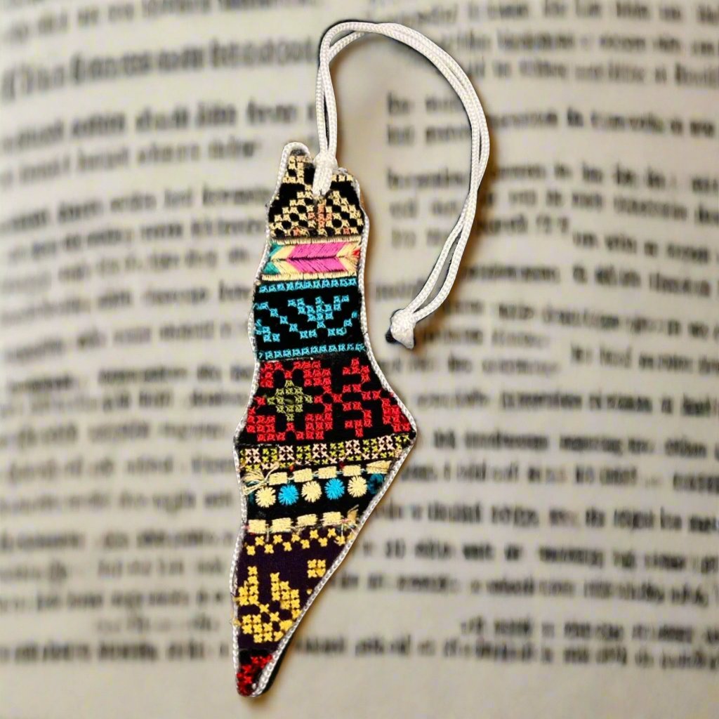 Bookmark Handmade Tatreez Embroidery Palestinian Map - Rassme