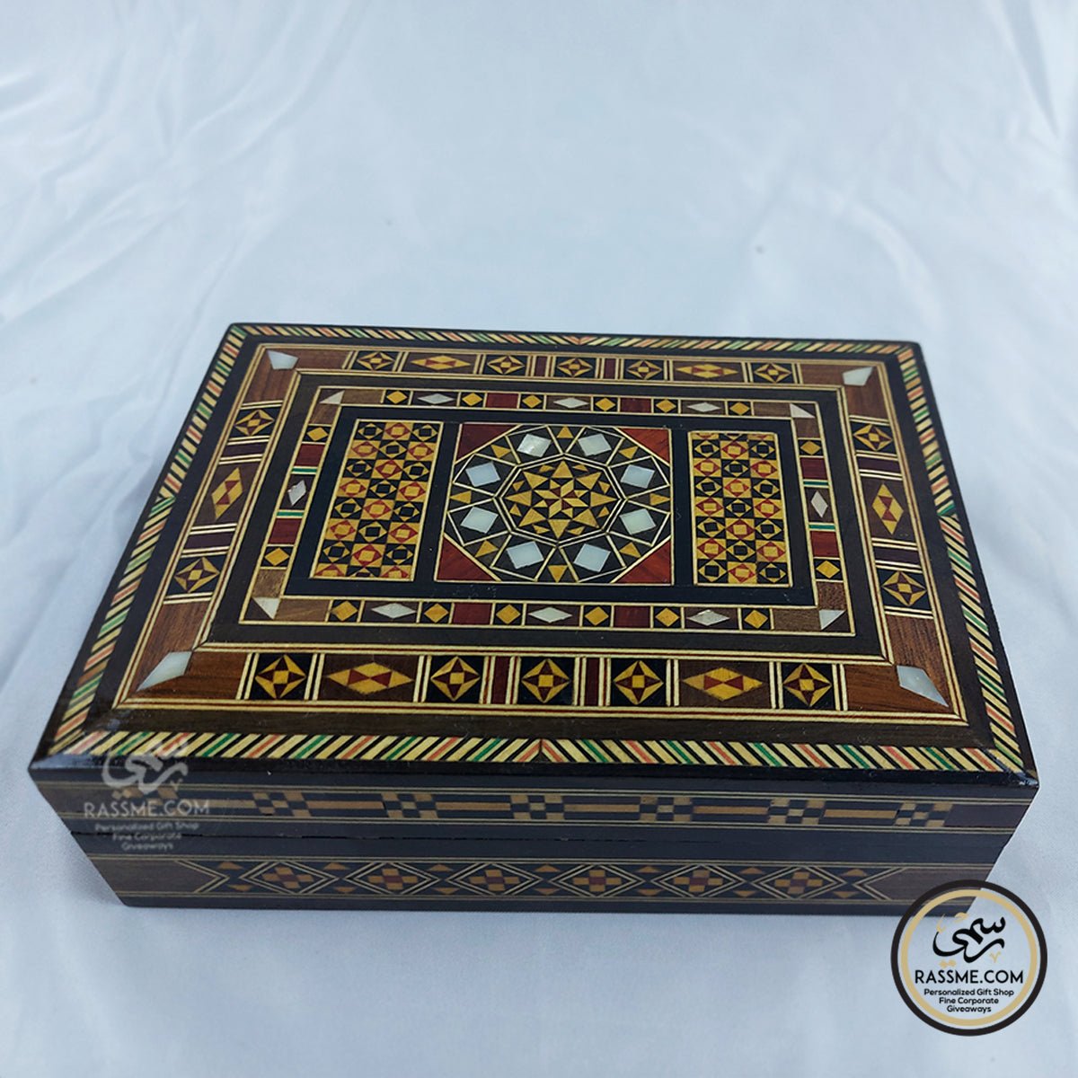 Syrian Handcrafted Mosaics Box with mother of pearl - Rassme