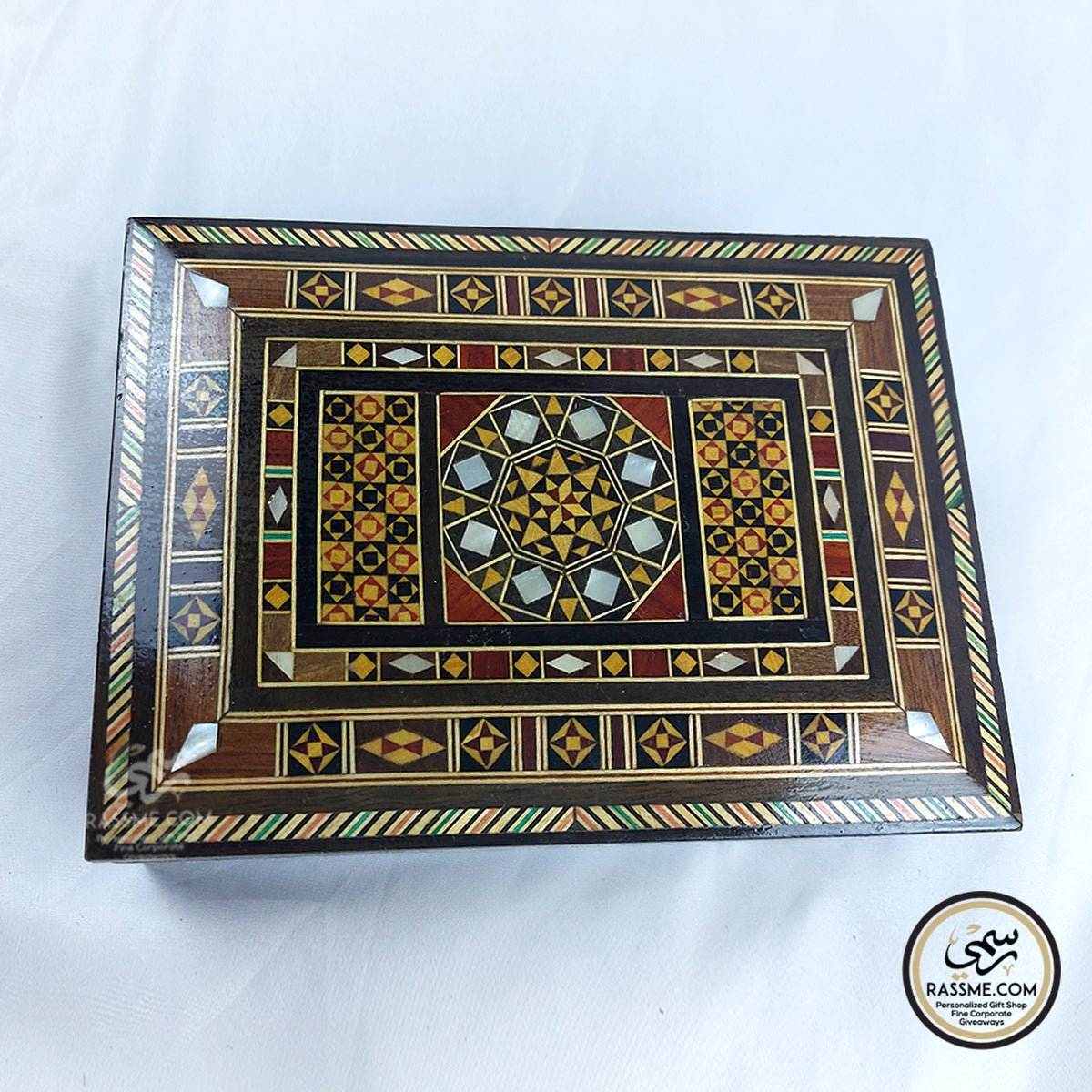 Syrian Handcrafted Mosaics Box with mother of pearl - Rassme