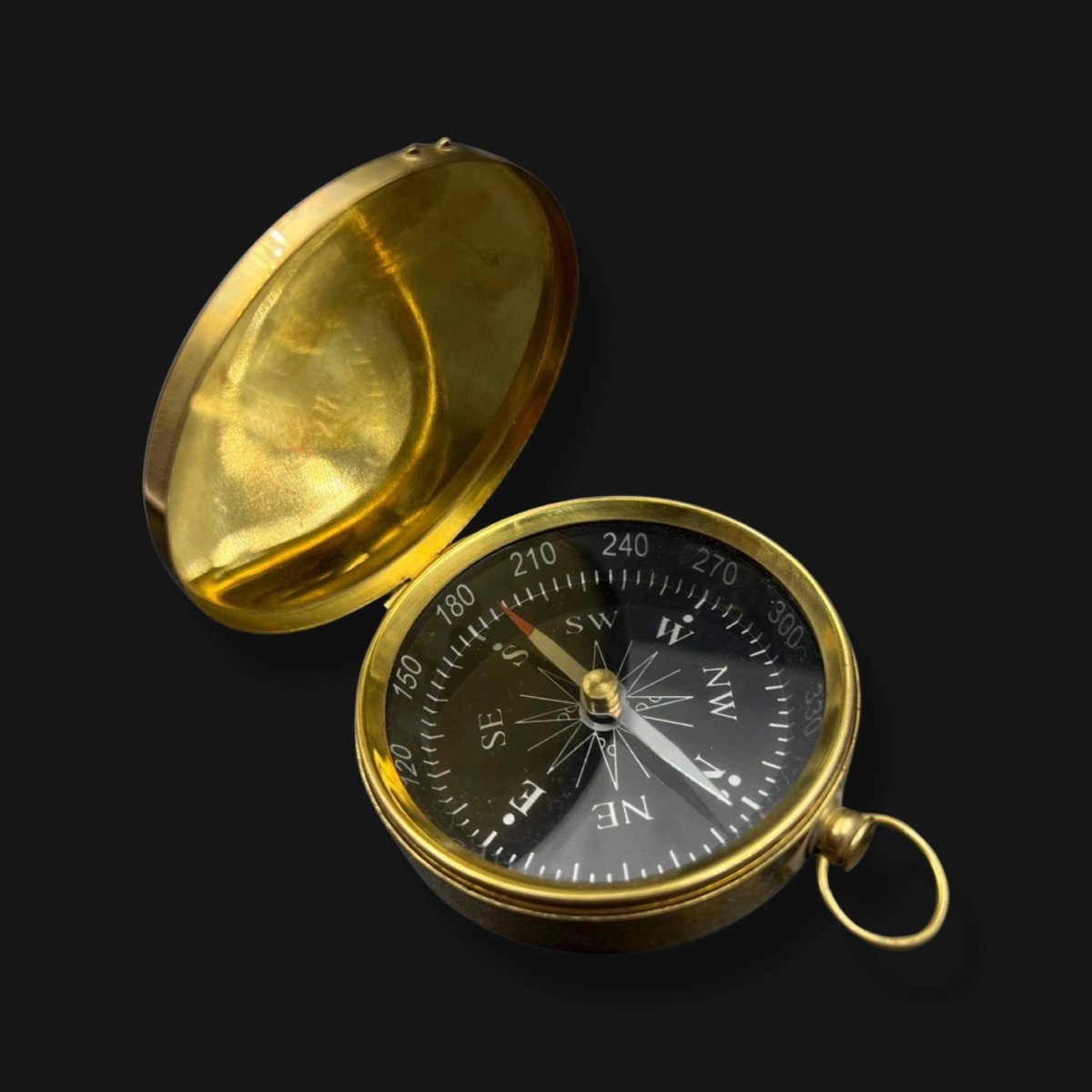 Customized Brass Compass with Lid - Rassme