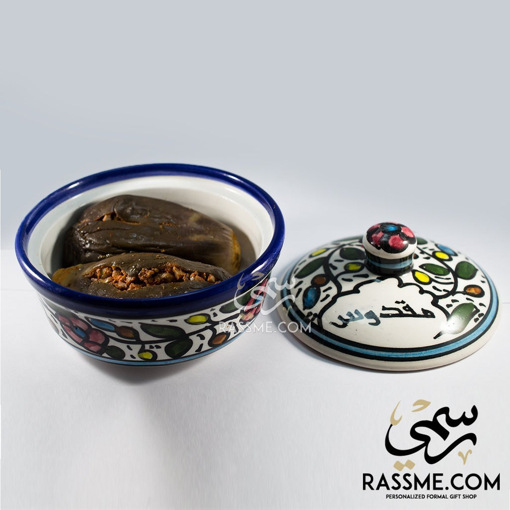 Handmade Palestinian Ceramic Makdous Bowl Pottery - Rassme