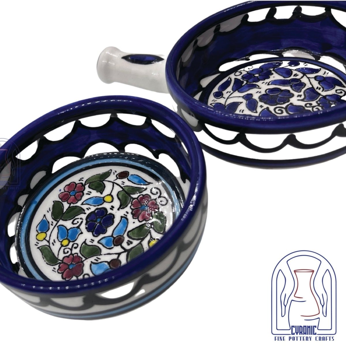 Hebron ceramic pottery Pan Shape Bowl Plate - Rassme