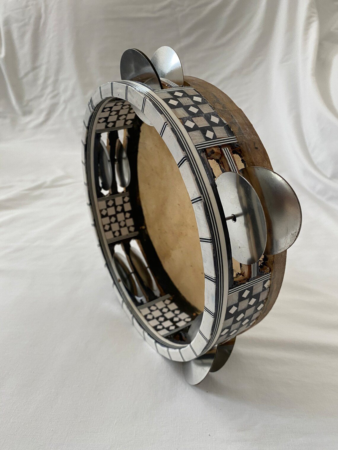 Handcrafted Arabian Daf Drum Goat and Wood - Rassme