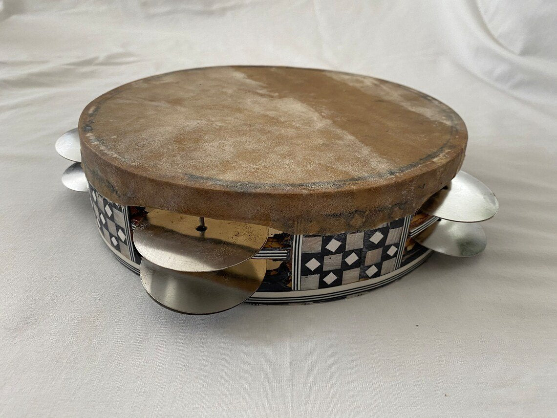Handcrafted Arabian Daf Drum Goat and Wood - Rassme