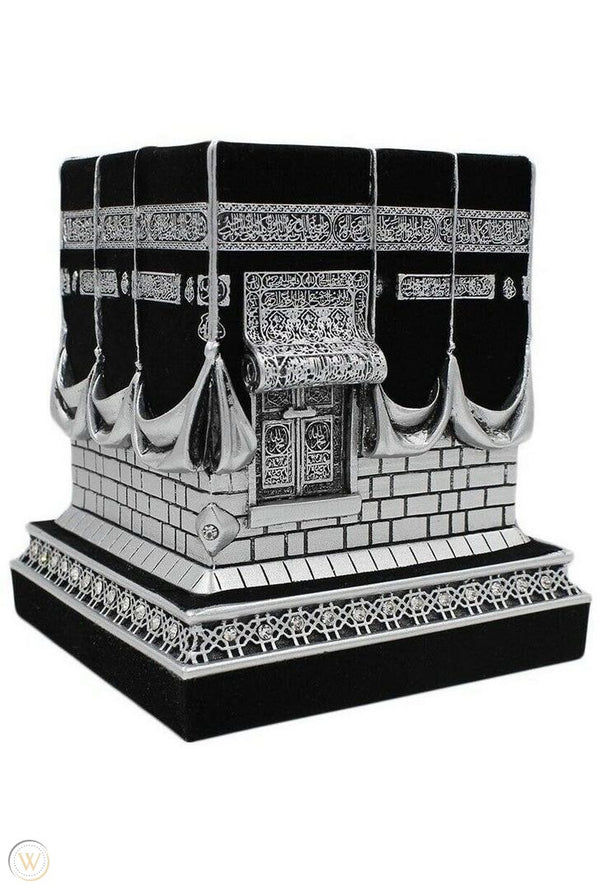 ISLAMIC TABLE DECOR Silver KAABA REPLICA MODEL - Rassme