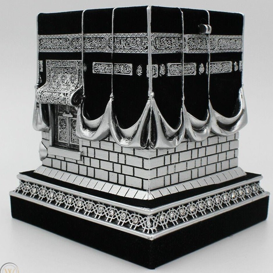 ISLAMIC TABLE DECOR Silver KAABA REPLICA MODEL - Rassme