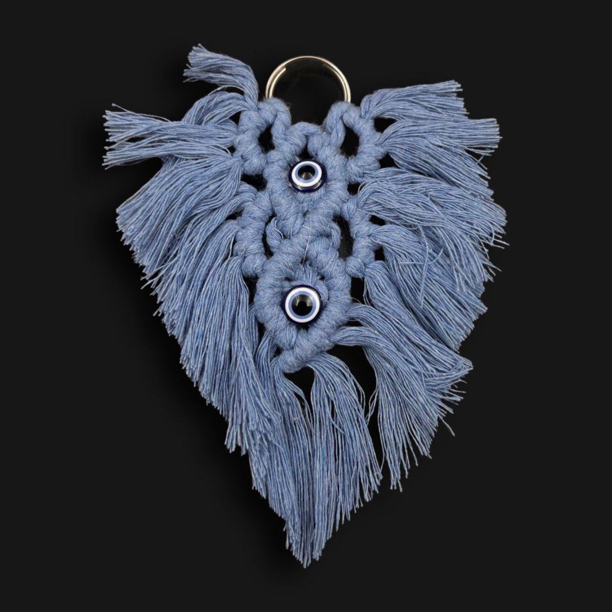 Keychain Blue Ropes Makrameh Blue Eye - Rassme