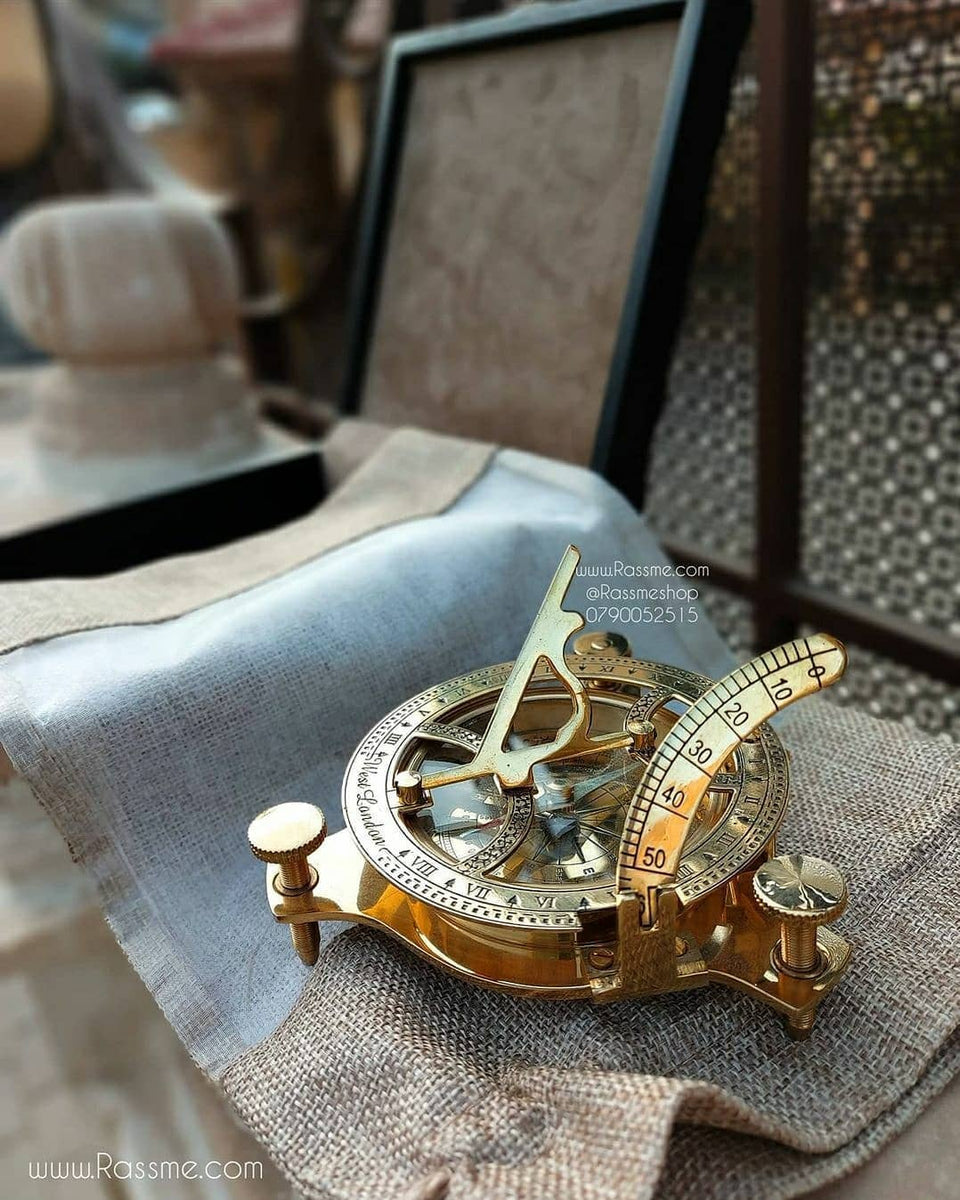Personalized Astrolabe with Compass Solid Brass - Rassme