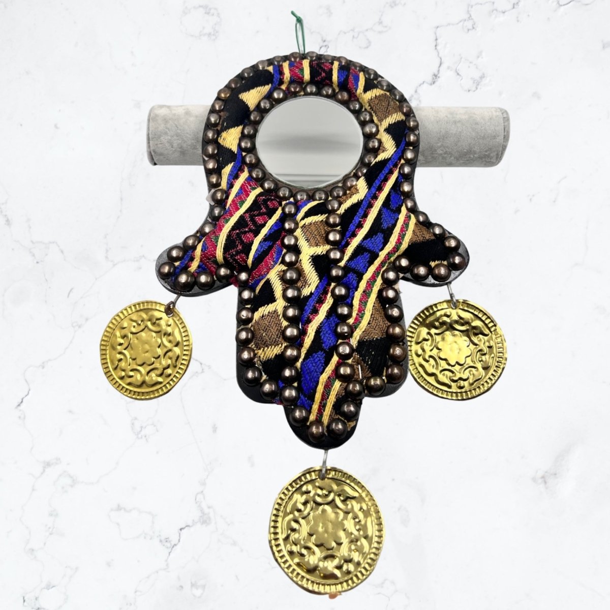 Sadu Handcrafted Mirror Hand Palm Hamsa - Rassme