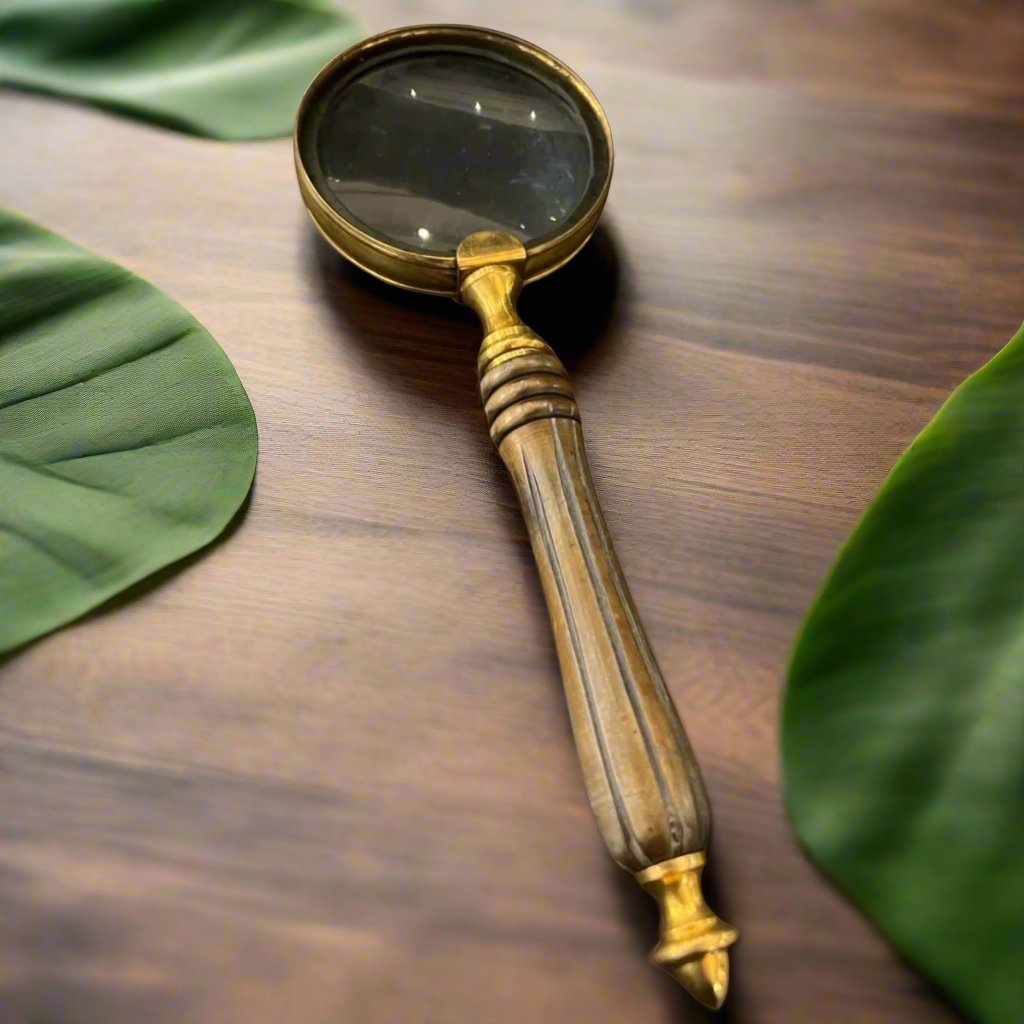 Wood and Brass Magnifier Frame - Rassme